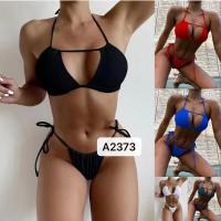 China High Elastic Sexy 2 Piece Swimsuit Backless Black for sale