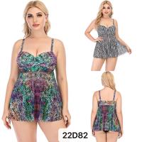 China Bikini Large Size Ladies Swimwear Color Matching Conjoined Plus Size Swim Wear UPF 50+ for sale