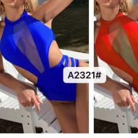 China Ladies One Piece Swimsuit Solid Color Factory Direct Supply High Waist  Miss Hard Wearing The New Type for sale