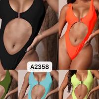 China Ladies One Piece Swimsuit Solid Color Factory Direct Supply Sexy  Miss Hard Wearing The New Type for sale