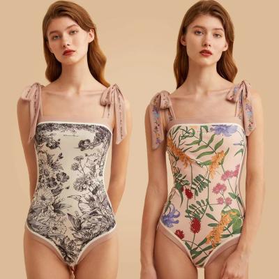 China Ladies One Piece Swimsuit Durable High Elastic Sexy Spf50++ Colorful Miss Comfortable No Steels In Stock for sale
