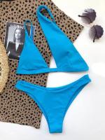 China Nylon Glitter Sexy High Waisted Bikini Nylon Glossy Fabric Push Up Bathing Suits blue black colour style ,summer swimwer for sale