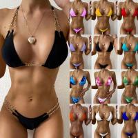 China Sexy Black White Bikini Bathing Suits Color Matching U Drag Women 2 Piece Bikini full colour summer suit bikini UPF50++ for sale