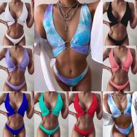 China Heart Chain Swimming Suits Bikini Fashion Solid Color Ladies Sexy Swimsuit Bikini for sale
