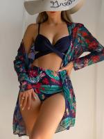 China Special Fabric Three Piece Swimwear Bikini Ladies Swimsuit 3 Piece for sale