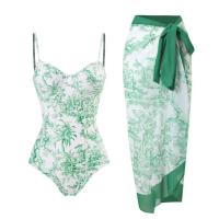 China Deep V 3 Piece Bathing Suit Set Backless Fashion Three Piece Beachwear Bikini Women'S Swimsuit for sale