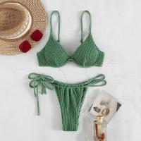 China Deep V 3 Piece Bathing Suit Set Backless Fashion Three Piece Beachwear Bikini Women'S Swimsuit for sale