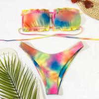 China Sexy Chain Swimming Suits Bikini Drawstring Elegant Sexy Bathing Suits For Women pink square shape bikini UPF50++ summer for sale
