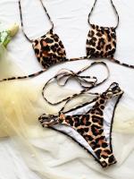 China Sexy Chain Swimming Suits Bikini Drawstring Elegant Sexy Bathing Suits For Women pink square shape bikini UPF50++ summer for sale