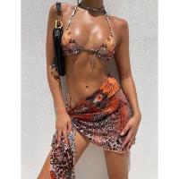 China UPF 50++ Ladies Swimsuit  Skirt 3 Piece Swim Set Slim Green  M L XL  Polyamide for sale