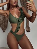 China Ladies One Piece Swimsuit change colour style Bikini  Swimsuit Beach Halter Swimsuit  UPF protection high quality style for sale