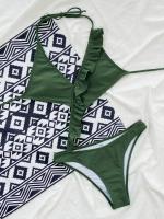 China Ladies One Piece Swimsuit change colour style Bikini  Swimsuit Beach Halter Swimsuit  UPF protection high quality style for sale