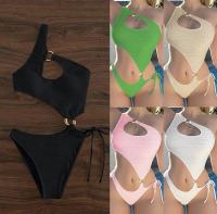 China Women'S Solid Beach Occasion Wear One Piece Sexy Swimwear Lady Moisture Permeable Durable for sale