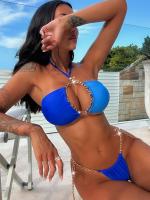 China Halter Design Nylon Bikini Swimwear Sexy Swimwear Moisture Permeable Durable High Elastic The New Type for sale