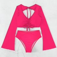 China Ladies' Sexy Two-Piece Swimwear High Elastic Blackless Fashion Europe Abrasion-Resistant  Asia Black Hollow Out for sale