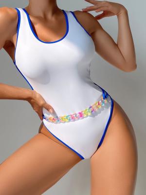 China High Elasticity Ladies One Piece Swimsuit Nylon Medium Thickness for sale