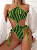 China Green Color 84-89 Cm Hip Womens Swimsuit Underwire Fashion Comfortable for sale