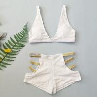 China Vacation Swimming Suits Bikini - Perfect For Summer Beach Pool Parties Pure Color Sexy White Comfortable for sale