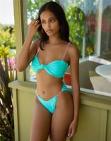 China Pure Color Sexy Halter Swimwear For Vacation Lady'S Swimsuits Comfortable In Stock Fashion The New Style for sale