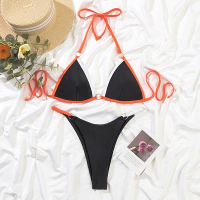 China Floral Pattern Ruffles New Style Swimwear For Beach Occasion For Swimming Sexy Comfortable Backless Nylon for sale