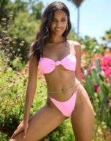 China Pure Color Sexy Halter Swimwear For Vacation Lady'S Swimsuits Comfortable In Stock Fashion The New Style for sale