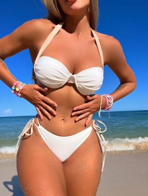 China S Size Floral Nylon Bikini Swimwear Women Swimsuit Beachwear Bathing Suit for sale