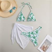 China Regular Thickness Three-Piece Swimwear For Beach Occasion Sexy Comfortable Durable Flower Shape for sale