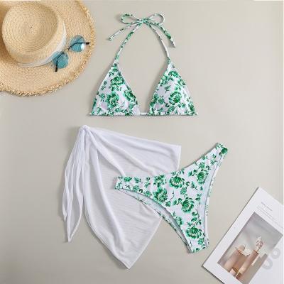China Regular Thickness Three-Piece Swimwear For Beach Occasion Sexy Comfortable Durable Flower Shape for sale