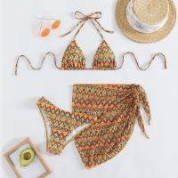 China Nylon Fabric Three Piece Swimwear Comfortable Fashion Backless for sale