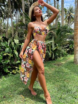 China S-Xl Size 3 Piece Swimsuit Set High Elasticity for sale