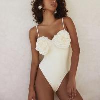 China Elasticity High Elasticity Green Ladies One Piece Swimsuit with Medium Thickness for sale