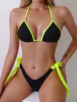 China Swimming Suits Bikini With Yellow Color And Strapless Design Muslim Swimwear Plus Size Swim Wear for sale