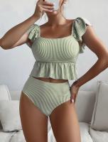 China Ruffles Embellished Swimming Suits Bikini - Perfect For Vacation  Sexy Swimwear For Women Swimming Suit For Ladies for sale
