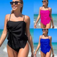 China Beach Occasion Swimming Suits Bikini with Halter and Ruffles for sale
