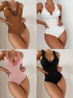 China Vacation Occasion Swimming Suits Bikini with Solid Pattern and Ruched Features for sale
