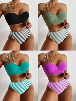 China Green Bandeau Swimming Suits Bikini S for High-End E-commerce Platforms for sale