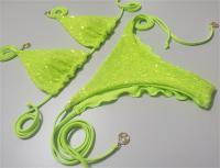 China Solid Bikini Swimming Suits Ruched Design For Youthful for sale