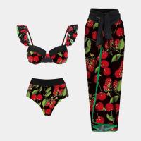 China Chic Nylon Bikini Set Wire Free Three Piece Swimwear In Vibrant Colors for sale