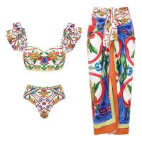 China Summer Season Three Piece Swimwear In Nylon Material For Women Size M for sale
