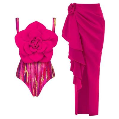 China Elasticity Nylon Three Swimwear Set for Women Beach Pool Summer Fun for sale