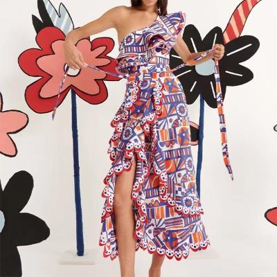 China Womens Colorful Three Swimwear Set Nylon Beach Outfit for Summer for sale