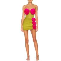 China Summer Padded Bikini Set In Red Blue Green Nylon The New Style Three Piece Swimwear for sale