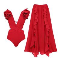 China Vibrant Padded Swimsuit Set Three Nylon Swimwear For Beach And Pool for sale