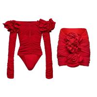 China Womens Elasticity Bikini Set Nylon Lady'S Fashion Trio For Summer Fun for sale