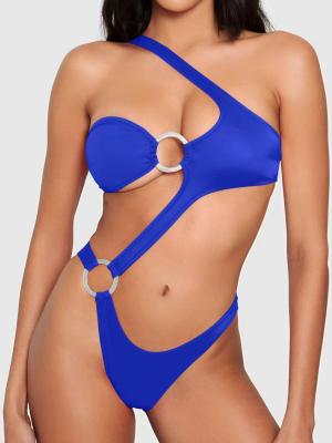 China Comfortable Ladies One Piece Swimsuit Solid Color and Durable Material for sale