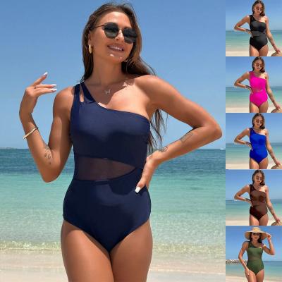 China Solid One Piece Swimsuit For High Satisfaction Summer One Piece Bathing Suits For Womens One Piece Swimwear Sexy Black for sale