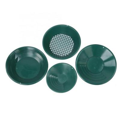 China 4Pcs/Set Portable Plastic Gold Sieve Panning Plate For Gold Mining Separation Equipment for sale