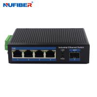 China 4x10 / 100 / 1000M POE Media Converter POE Port to SFP Slot Gigabit 48V for sale