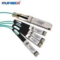 China 100G High Quality QSFP28 AOC Cable 10m 33ft Active Optical QSFP28 to 4x SFP28 for sale