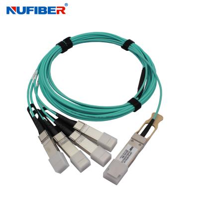 China 100G QSFP28 to 4x25G SFP28 AOC Active Optical Cable 1m 2m 3m 5m 7m for sale